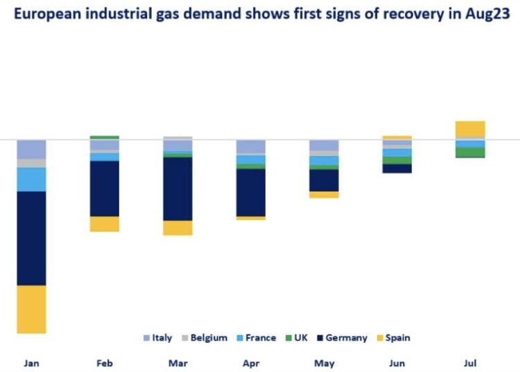 European industrial gas demand shows signs of recovery | European Gas Hub