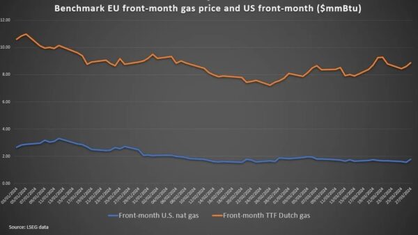 European natural gas information portal